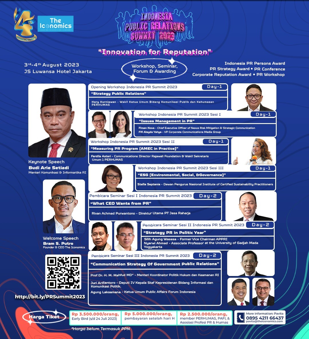 Workshop & Seminar Indonesia Public Relations Summit 2023 "Innovation for Reputation" - Iconomics