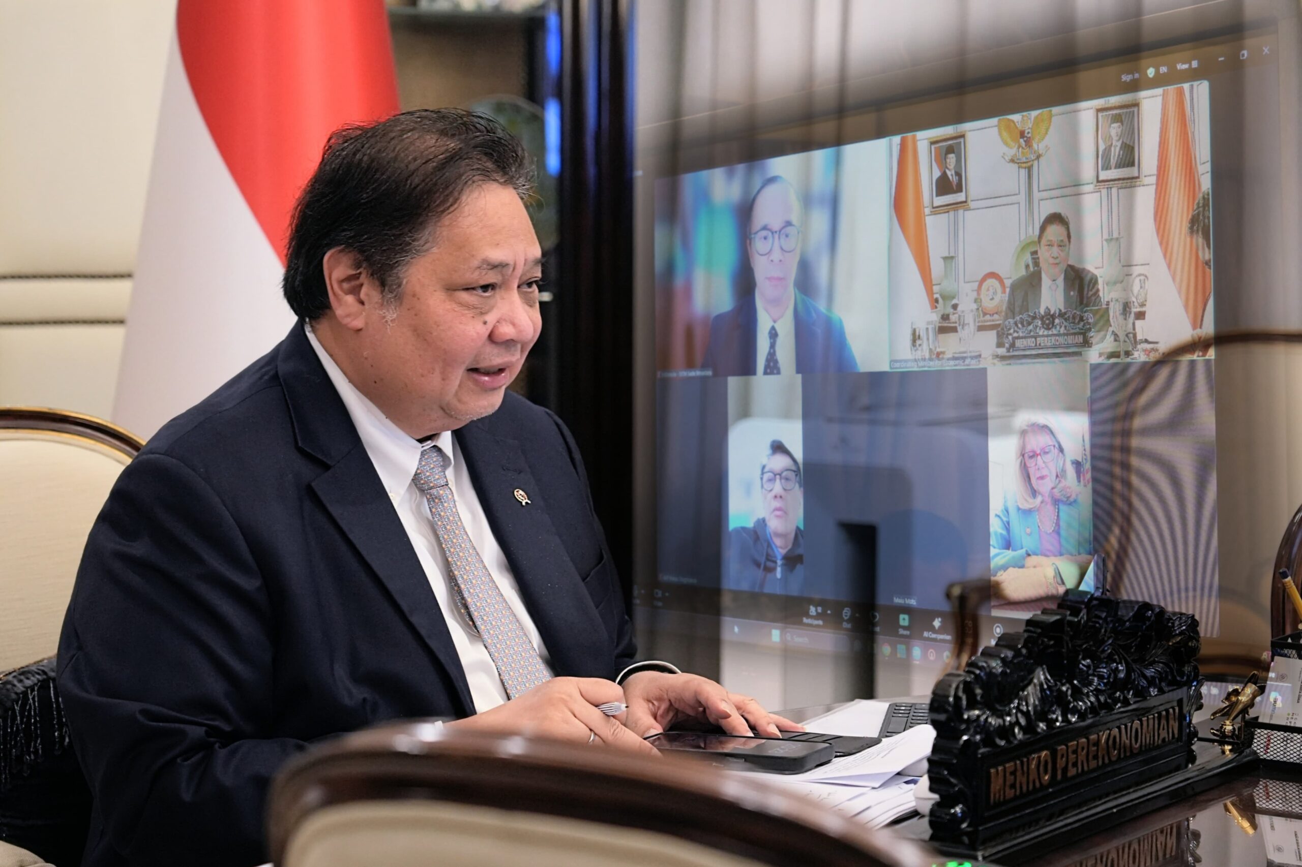 Menko Airlangga Berkomunikasi dengan Anggota Kongres AS, Apa Saja yang Dibicarakan? - Iconomics